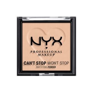 nyx professional makeup can't stop won't stop mattifying pressed powder - light medium