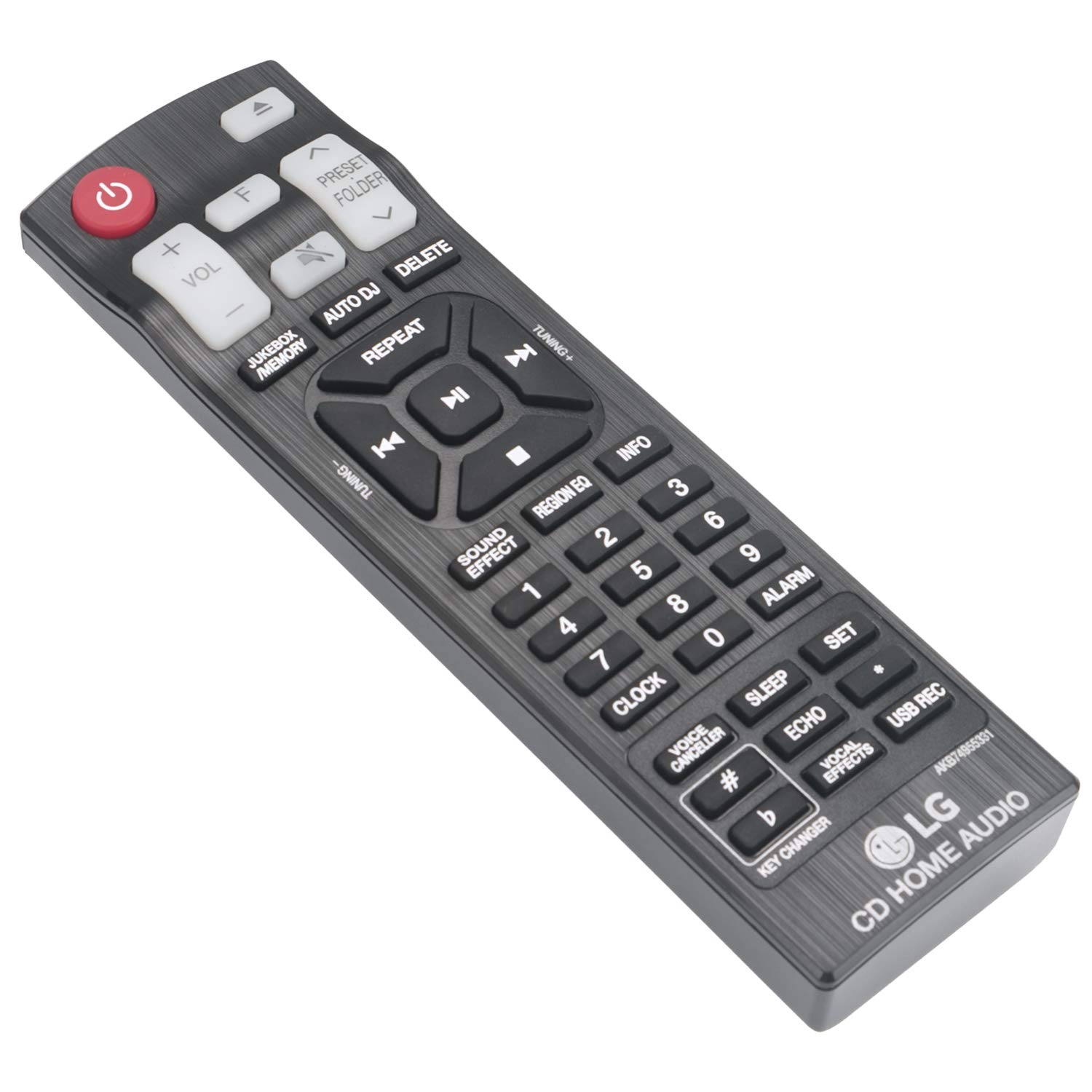 WINFLIK New AKB74955331 Remote Control Compatible with LG Mini Hi-Fi System CJ65 CJS65F CJ45 CJS45F FH6 CJ98 NJ98F CJS98F OJ98