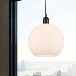 Athens Deco Swirl - 1 Light Mini Pendant in Industrial Style-12.75 Inches Tall and 10 Inches Wide-Oil Rubbed Bronze Fini