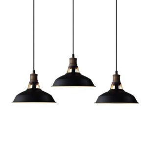 claxy ecopower industrial metal barn pendant light 3 pack