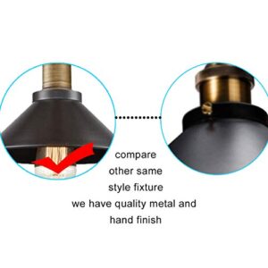 CLAXY Ecopower Industrial Mini Oil Rubbed Bronze Pendant Light 3 Pack