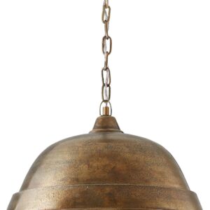 Capital Lighting 330311XB Sedona Handcrafted Sand-Cast Aluminum Industrial Metal Dome Pendant, 1-Light 100 Watts, 12" H x 18" W, Oxidized Brass