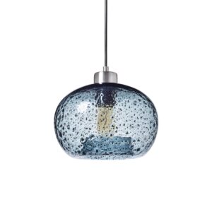 trustwoods hand blown glass pendant light for kitchen island sink restaurant farmhouse, grey blue, brushed nickel