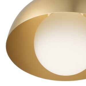 Globe Electric 65696 Amelia 1-Light Plug-in Pendant Lighting, Matte Brass, Frosted Glass Shade, Bulb Not Included