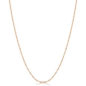 kooljewelry 10k yellow gold rope chain pendant necklace (0.8 mm, 20 inch)