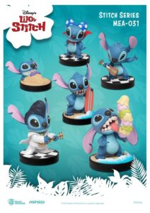 beast kingdom lilo & stitch mea-031 mini egg attack action figures 6-piece set, multicolor