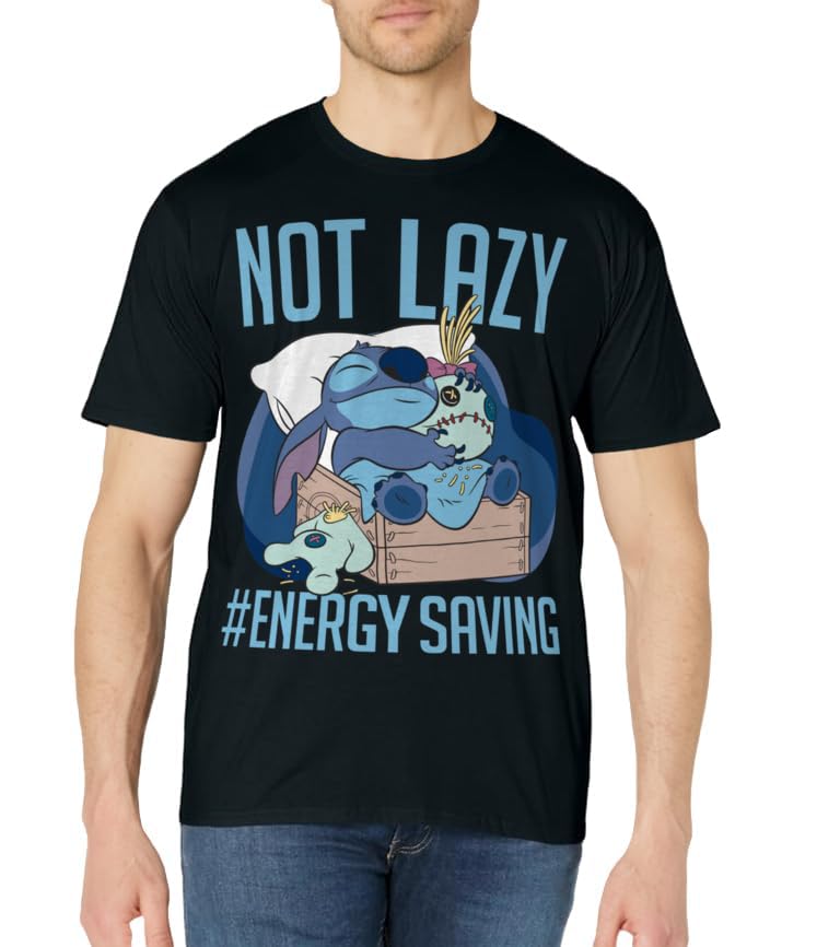 Disney Lilo & Stitch Not Lazy Energy Saving T-Shirt