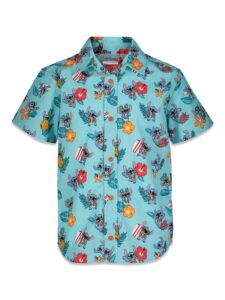 disney lilo & stitch toddler boys hawaiian button down dress shirt 4t