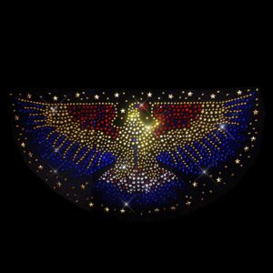 rhinestop elvis eagle iron-on rhinestone design