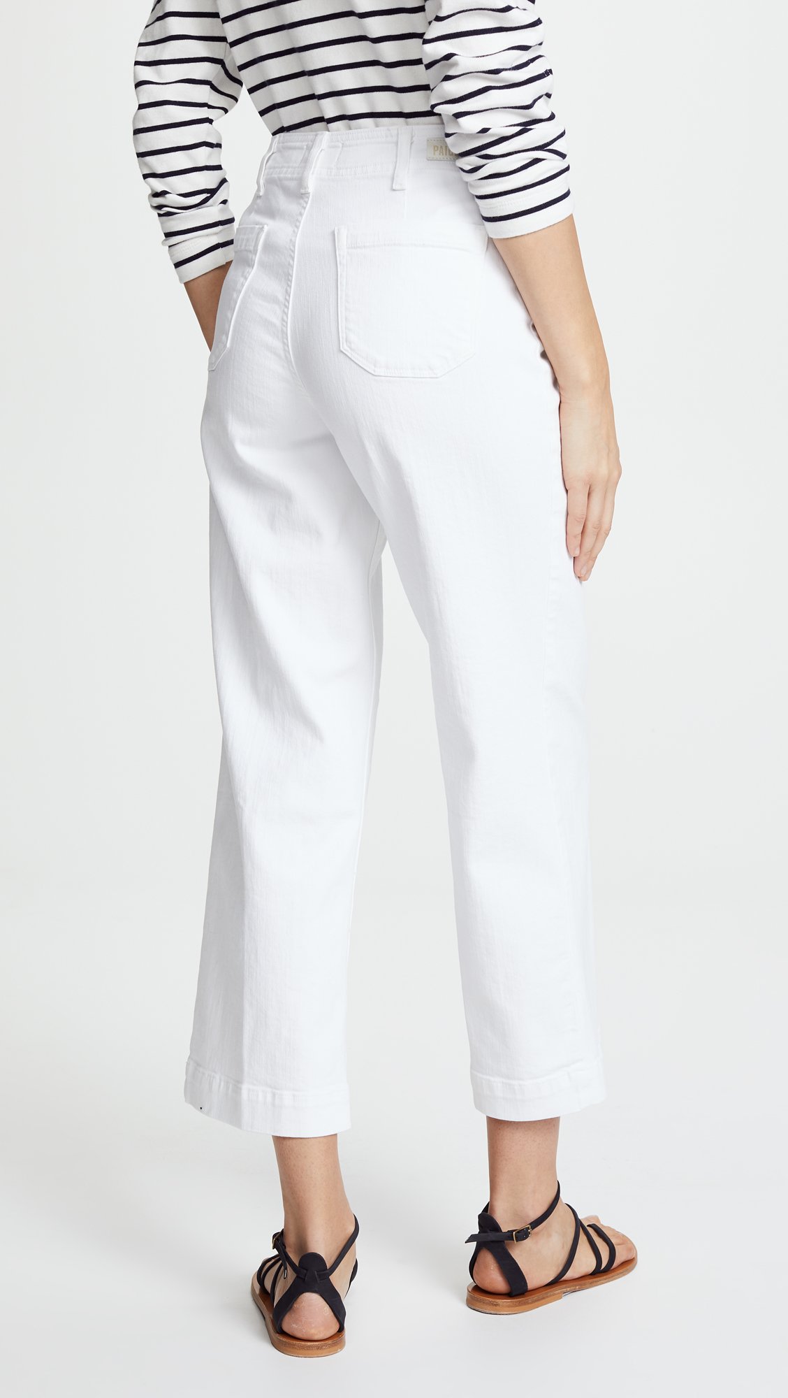 PAIGE Women's Nellie Culotte Jeans, Crisp White, 26