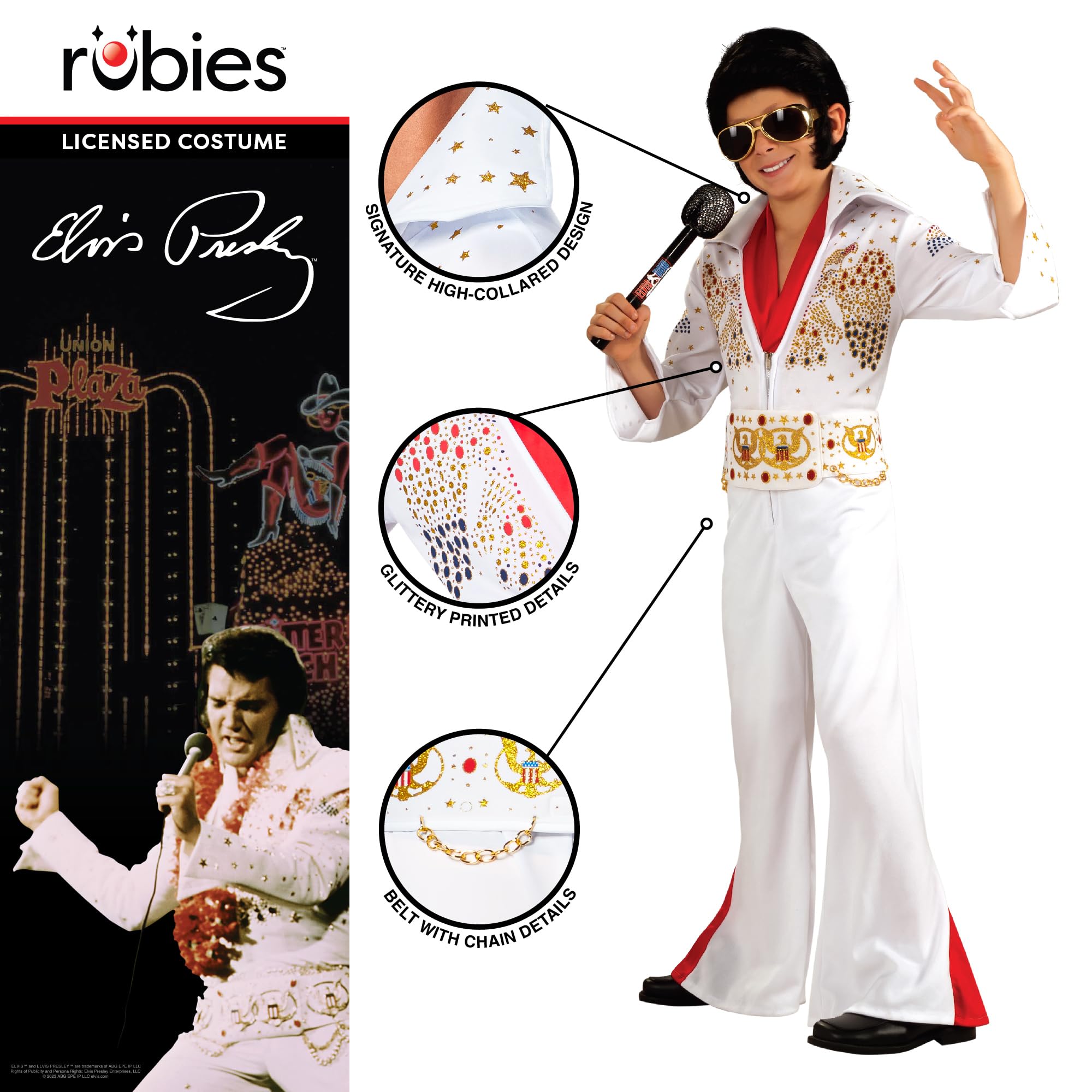 Rubie's Deluxe Elvis Child Costume, Large Size, One Color