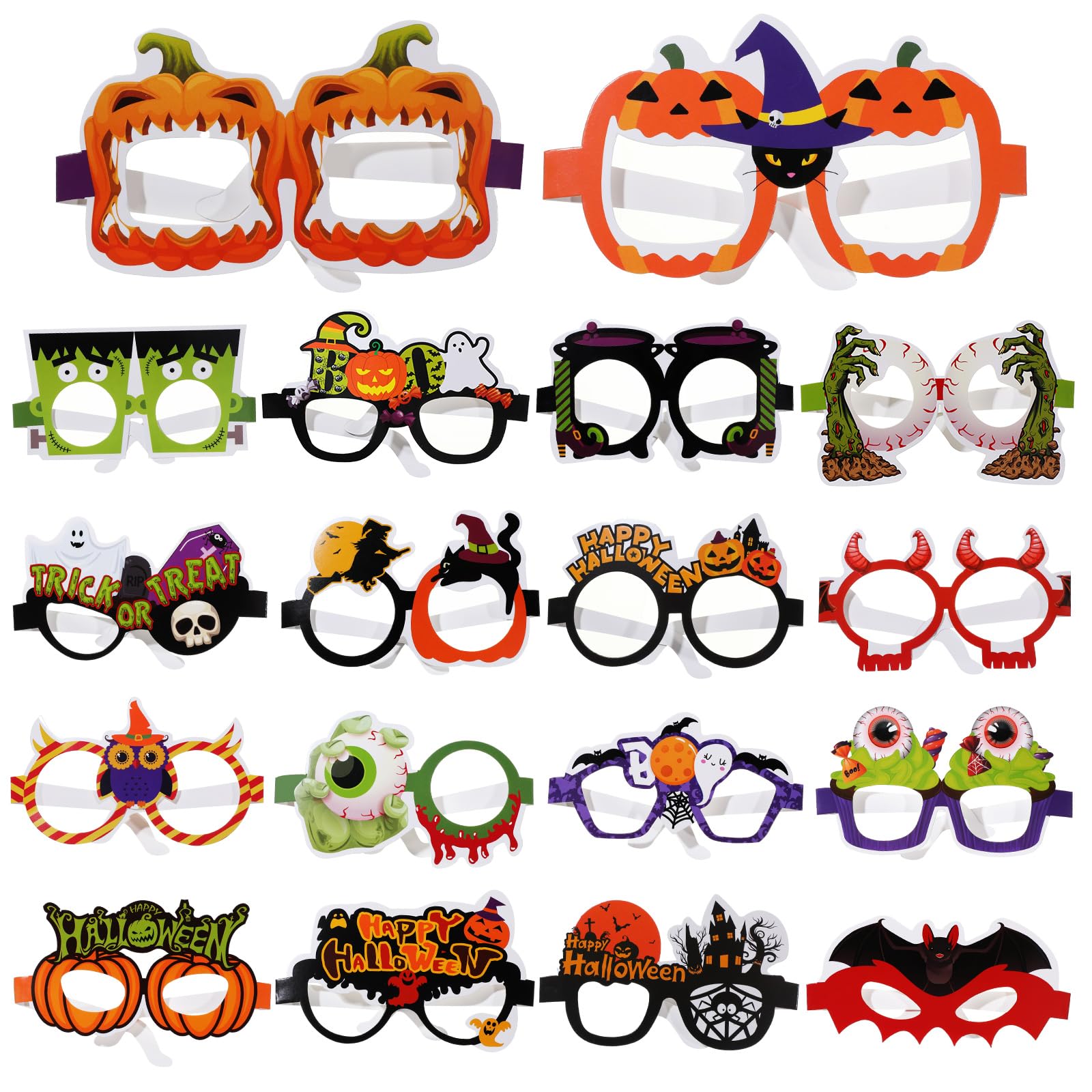 Kanayu 36 Pcs Halloween Glasses Eyeglasses Pumpkin Glasses Halloween Party Favors for Kid Adult Decoration(Pumpkin Style)