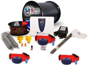 underground electric dog fence ultimate - extreme pro dog fence system for easy setup and maximum longevity and continued reliable pet safety - 3 dog | 500 feet pro grade dog fence wire