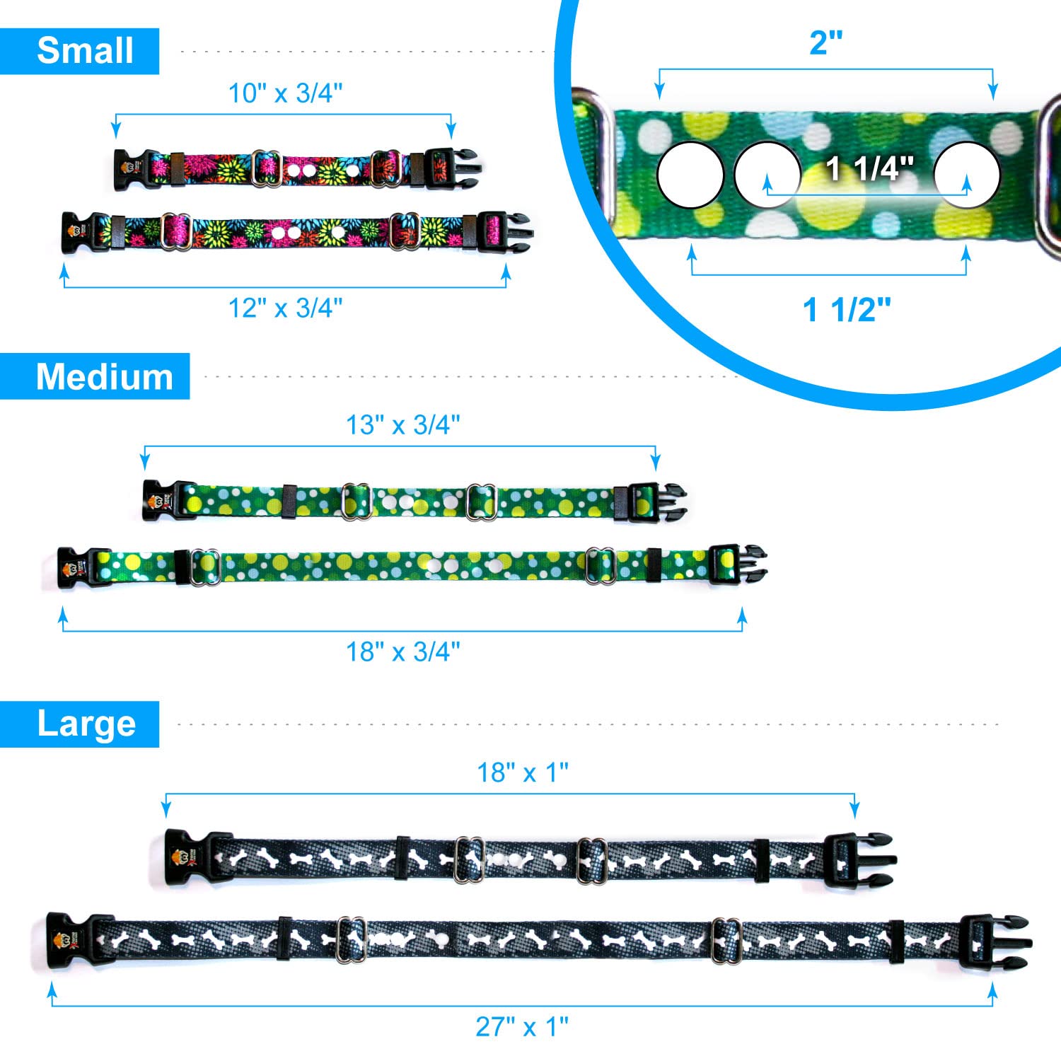 Small Black Bones Replacement Containment and Training Dog Collar Strap with RFA-67 Batteries - Compatible with Most PetSafe In-Ground Fence, Wireless Fence Receiver, and Training Collars (Bundle 2)