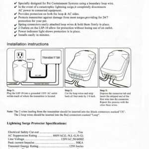 Pro-Grade Surge Suppressor for Use with All Inground Dog Fence and Wireless Dog Fence Systems - Universally Compatible…