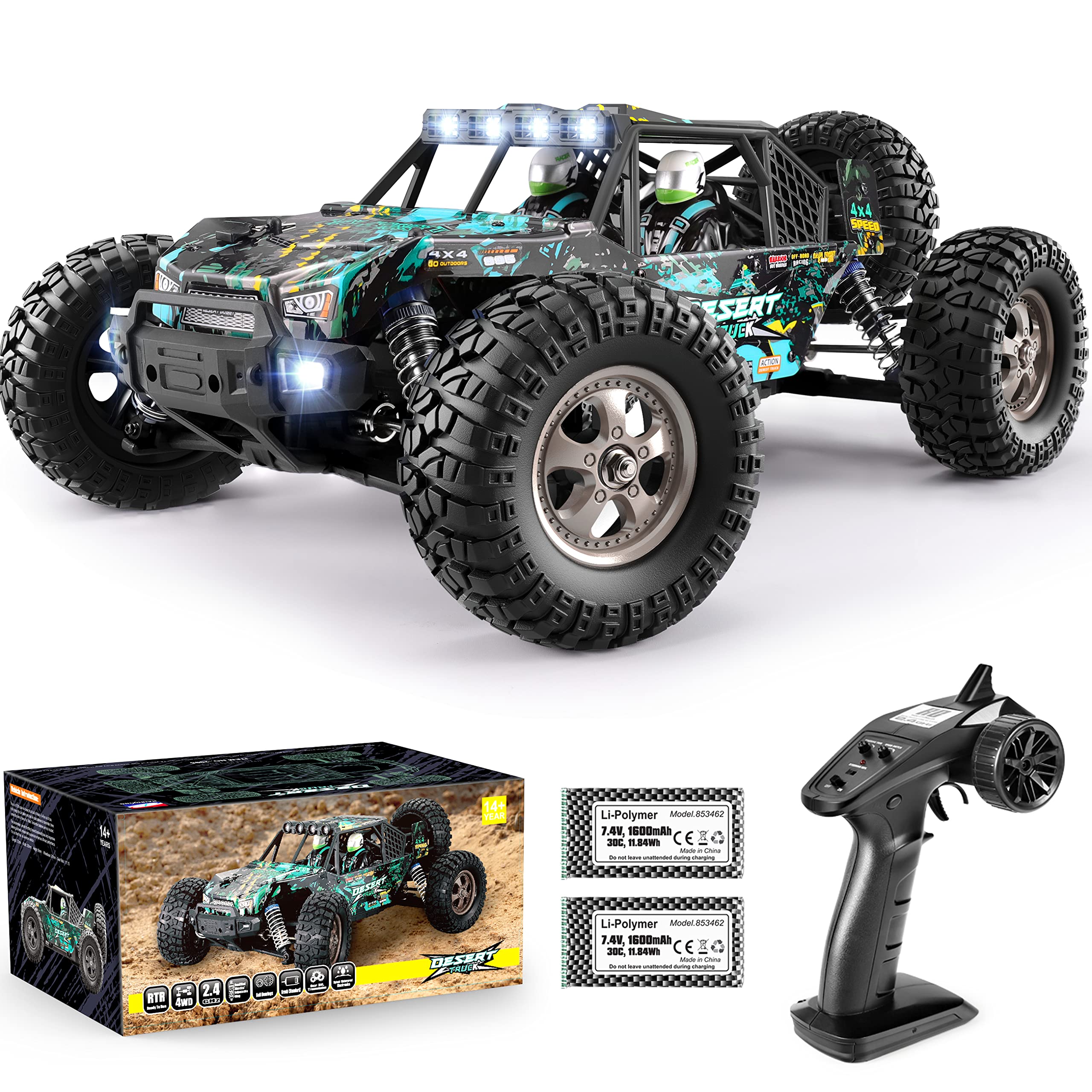 HAIBOXING 2995 Remote Control Truck 1:12 Scale RC Buggy 550 Motor Upgrade Version 42KM/H High Speed RC Cars, Electric Powered 4X4 Off-Road RTR Ideal Hobby for Kids& Adults 40+ Min Play