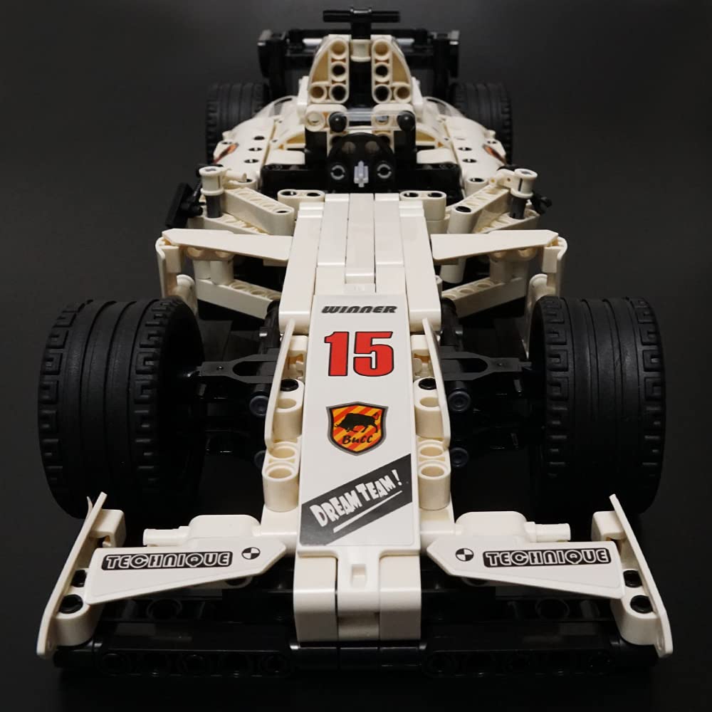 Uvini RC Car Building Kit, Racing Car Building Blocks Kits (729 PCS), Highly Replicated 1:12 Scale F1 2.4GHz Remote Control Racing Car to Build Best Gifts for Adult, Teens or Kids 14+