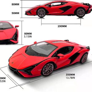 RASTAR RC Car 1/14 Scale 2.4Ghz Lamborghini Sian FKP 37 Radio Remote Control R/C Toy Car Model Vehicle (Red)