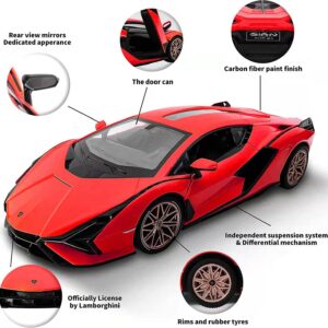 RASTAR RC Car 1/14 Scale 2.4Ghz Lamborghini Sian FKP 37 Radio Remote Control R/C Toy Car Model Vehicle (Red)