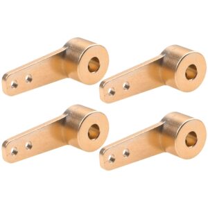 vgoohobby 4pcs aluminum rc airplane steering servo arm horn rocker arms for rc quadcopter fixed wing parts (4mm)