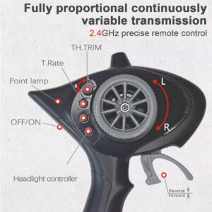 KAROYD RC Drift Car, 1/18 2.4G RC 3CH Rear-Drive Variable Speed Drift Racing Car Model (RTR)