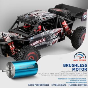 GoolRC WLtoys 124016 V2 RC Car, 1:12 Scale Remote Control Car, 4WD 75km/h High Speed Racing Car, 2.4GHz All Terrain Off Road RC Truck RTR with Brushless Motor and Metal Chassis for Kids Adults