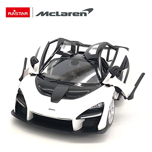 RASTAR RC Car | 1/14 2.4Ghz Scale Mclaren Senna Radio Remote Control R/C Toy Car Model Vehicle for Boys Kids, White