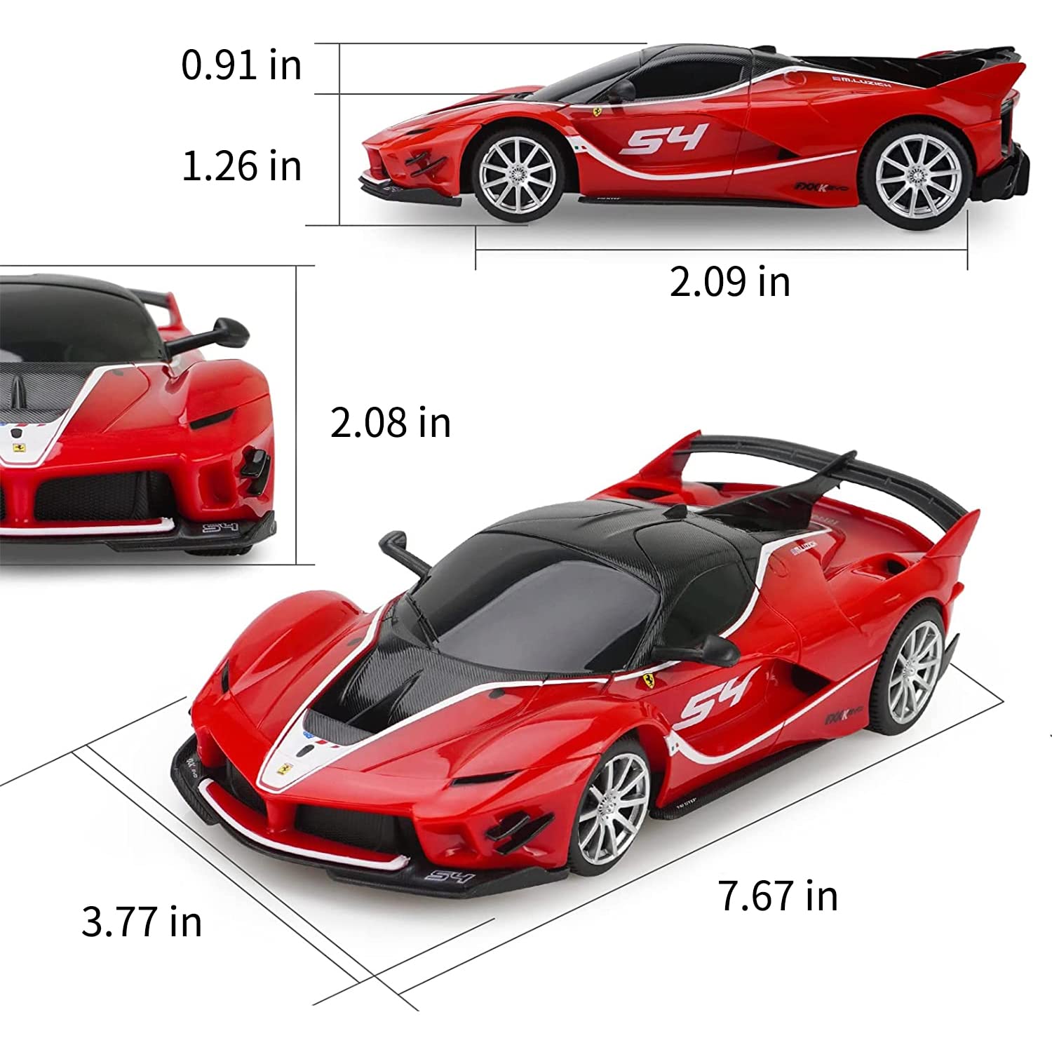 Bestview Remote Control Car for Kids 2.4Ghz Officially Licensed 1:24 Scale Compatible Ferrari FXX K EVO Electric Sport Racing Hobby Toy Vehicle RC Car Gift for Boys Girls Adult