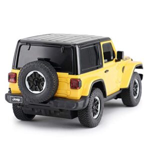 RASTAR RC Toy, 1/24 Scale Wrangler JL Remote Control RC Car, Rubicon Model Vehicle for Kids, Yellow