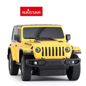 RASTAR RC Toy, 1/24 Scale Wrangler JL Remote Control RC Car, Rubicon Model Vehicle for Kids, Yellow