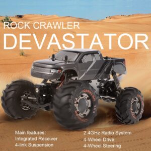 Goolsky HBX 2098B 1/24 2.4GHz 4WD 4WS Devastator Rock Crawler RTR with Double Servo Off-Road RC Car,unisex-children