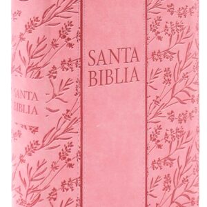 Santa Biblia Reina Valera 1960 Letra Grande tamano manual con Cierre Indice color Rosado Floral/ Spanish Holy Bible RVR 1960. Handy Size, Large Print, Zipper, Pink