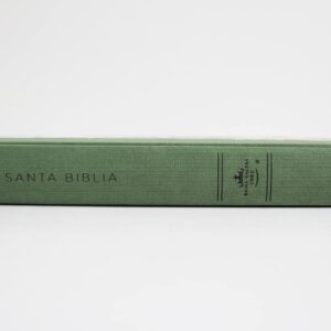 Biblia RVR 1960 letra grande Tapa dura y tela verde con flores tamaño manual / B ible RVR 1960 Handy Size Large Print Hardcover Cloth with Green Floral