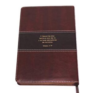 Reina Valera 1960 Biblia del Pescador, letra grande, caoba símil piel | RVR 1960 Fisher of Men Bible Hand size, Mahogany LeatherTouch (Spanish Edition)