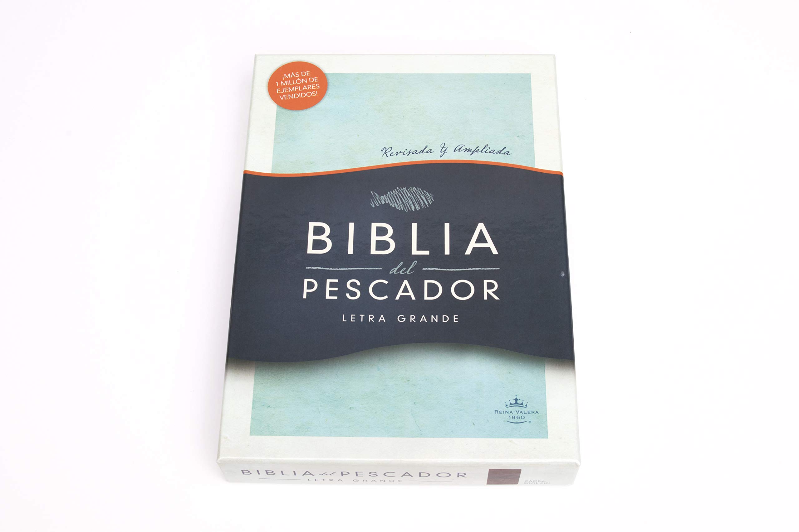 Reina Valera 1960 Biblia del Pescador, letra grande, caoba símil piel | RVR 1960 Fisher of Men Bible Hand size, Mahogany LeatherTouch (Spanish Edition)