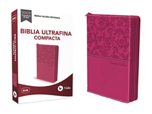 rvr77, santa biblia ultrafina compacta, leathersoft con cierre, rosado (spanish edition)