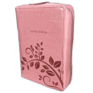 biblia letra grande para mujer con cierre y forro organizador rv 1960 rosado con indice - my organizer bible