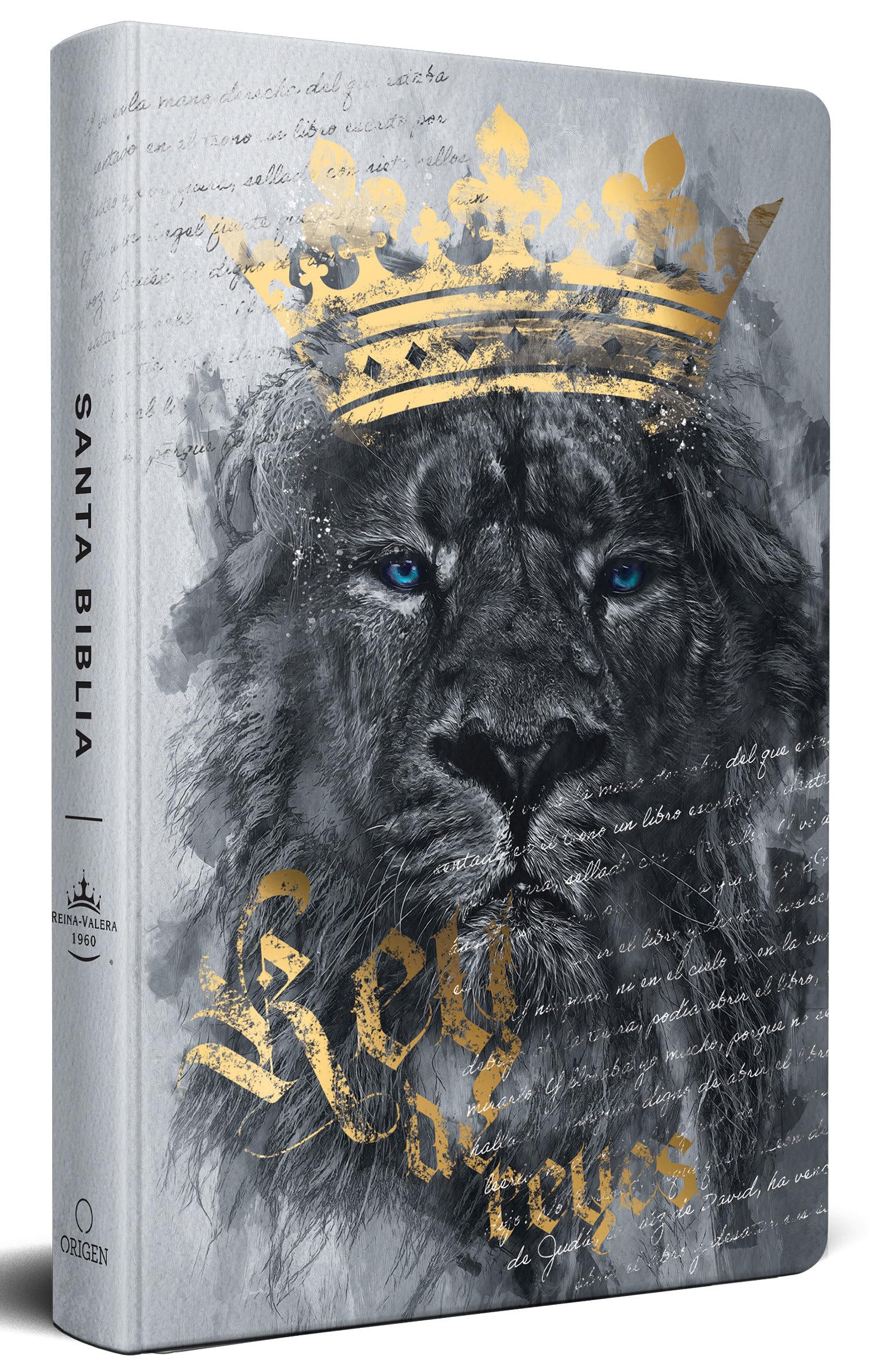 Biblia RVR60 letra grande tamaño manual, tapa dura León Rey de Reyes / Spanish B ible RVR60 Handy Size Large Print Hardcover Lion King of Kings