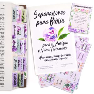 spanish bible tabs for journaling bible - 90 pieces bible dividers tabs for bible chapters - bible study supplies - bible accessories as bible journaling supplies - born2calm