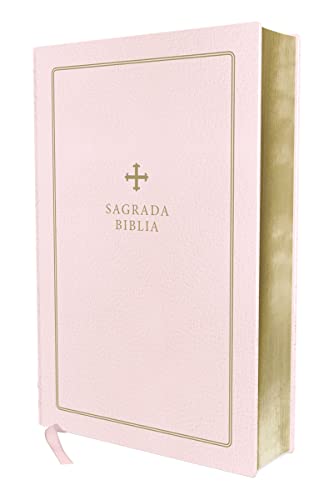 Biblia Católica, Regalos y Ceremonias, color Rosa, Cuero Reciclado (Biblia De America) (Spanish Edition)