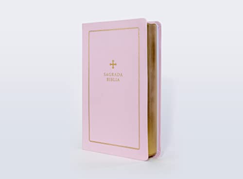 Biblia Católica, Regalos y Ceremonias, color Rosa, Cuero Reciclado (Biblia De America) (Spanish Edition)