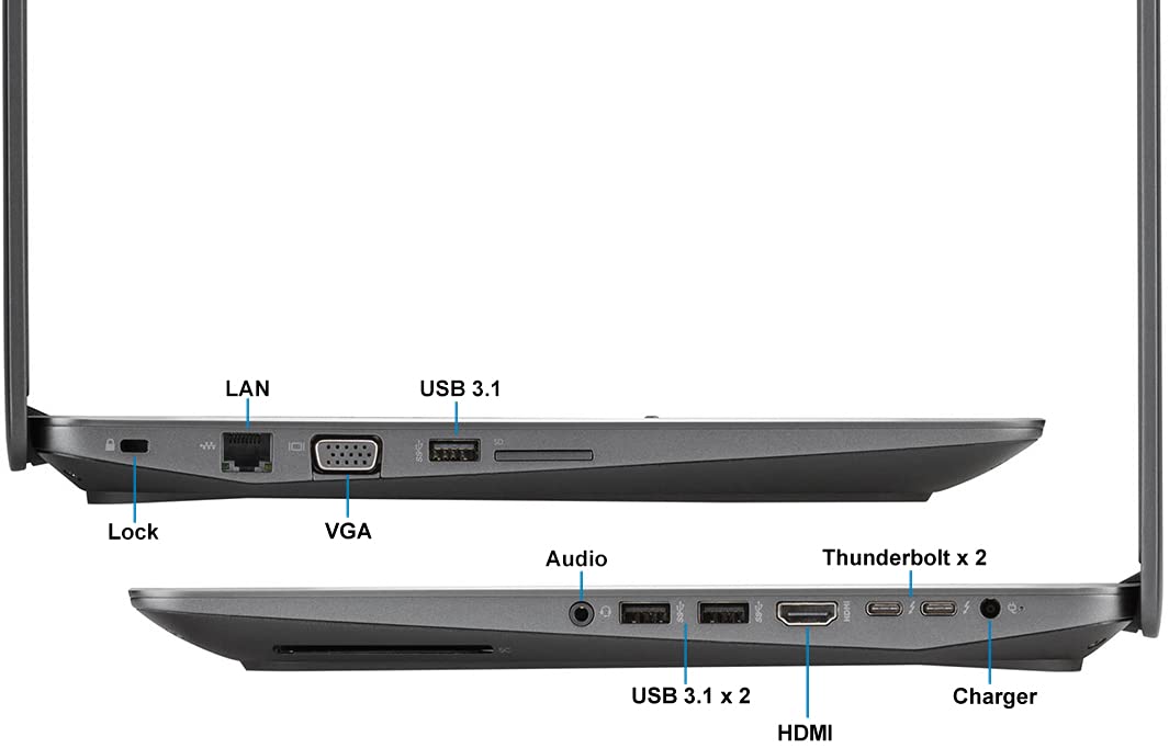 HP 15.6 ZBook 15 G3 Mobile Workstation Laptop - Intel i7-6820HQ - 16GB RAM, 512GB NVMe SSD - Webcam, HDMI, VGA, AC Wi-Fi, Bluetooth, SD Card - Windows 10 Pro (RENEWED)