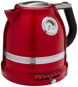 kitchenaid kek1522ca kettle - candy apple red pro line electric kettle (renewed)