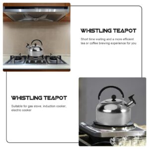 SHERCHPRY 2L Stainless Steel Teapot Stovetop Boiling Water Kettle Heat Water Kettle Flat Bottom Kettle for Stove Kettle Water Boiler Tea Pot Tea Pot