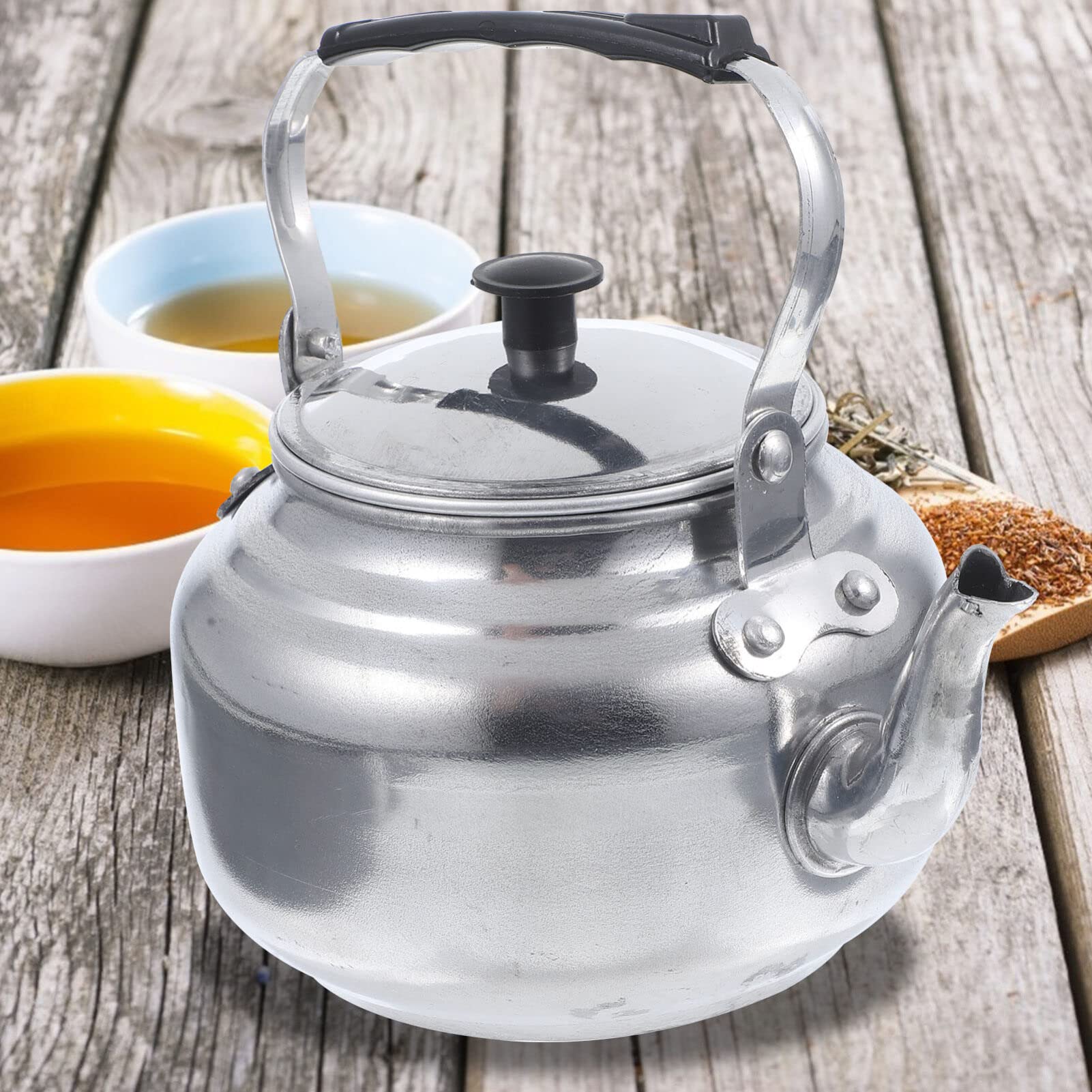 SHERCHPRY Aluminum Tea Kettle Metal Stovetop Kettle Camping Tea Kettle Metal Water Kettle Coffee Kettle for Home Restaurant