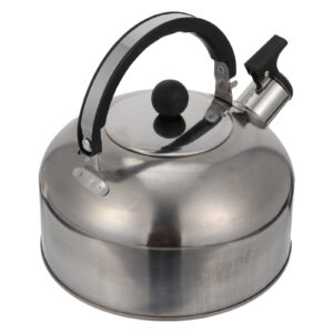 lurrose stainless steel teapot tea kettle stovetop classic teapot stainless steel teakettle whistling teapot with cool grip handle for stovetop 2qt boiling teapot