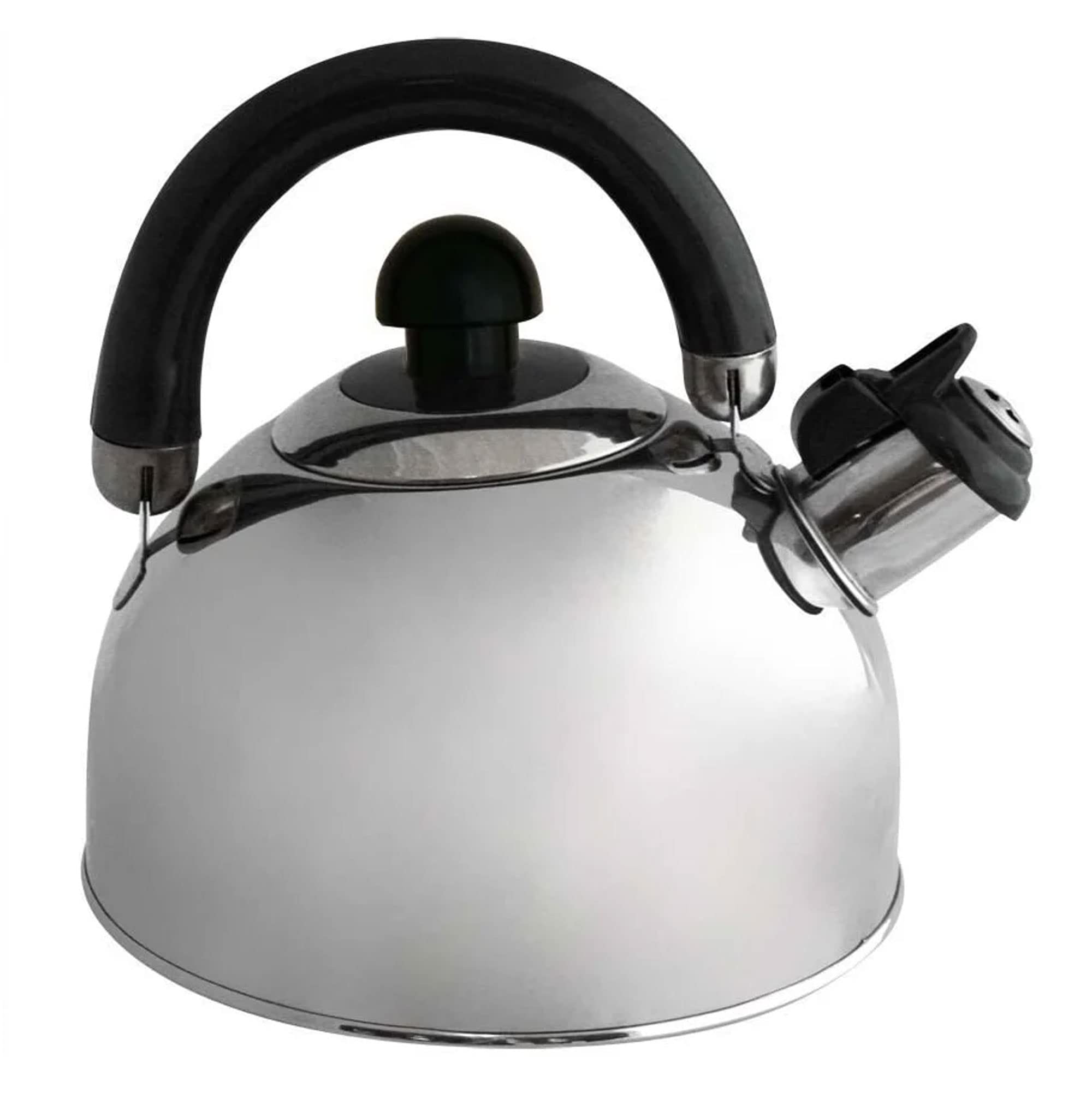 Stovetop Whistling Tea Kettle Stainless Steel Teapot 2 Liter Boil Water for Tea Soup Coffee Oatmeal Broth