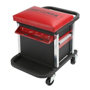 Garage Glider Rolling Tool Chest Seat(Tools Not Included)