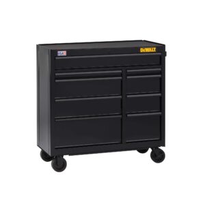 dewalt rolling tool cabinet, 9-drawer, 41-in., black (dwst24190)