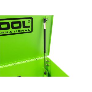 K Tool International 75124 35" Service Cart Tool Box for Garages, Repair Shops, and DIY, (7) Drawers, Locking Lid, (4) 5" Swivel Casters (2) with Brake, Protective Bumpers, Matte Finish, Neon Green